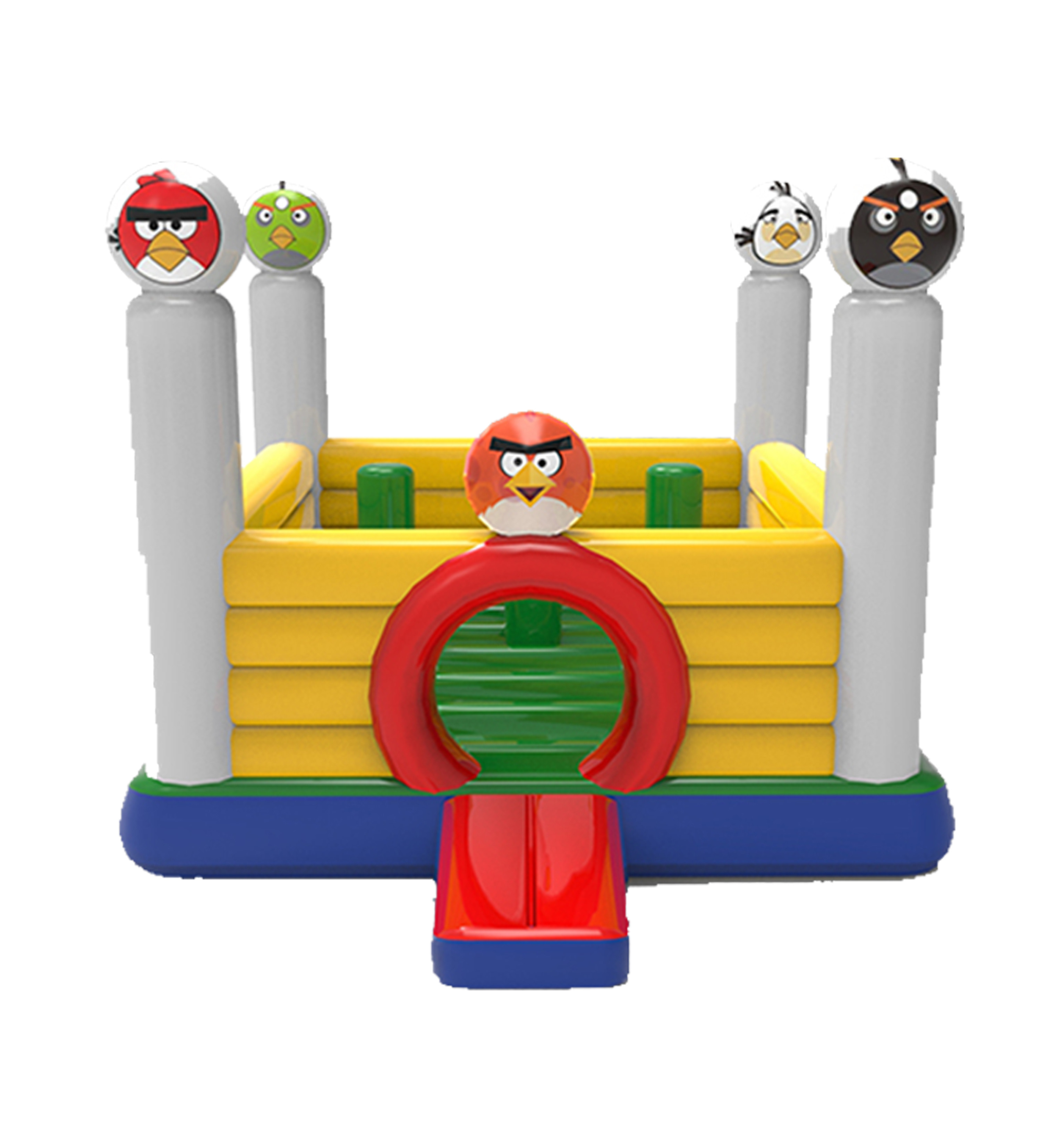 Angry Birds Inflatable Bouncer Jumping Castle With Pillars